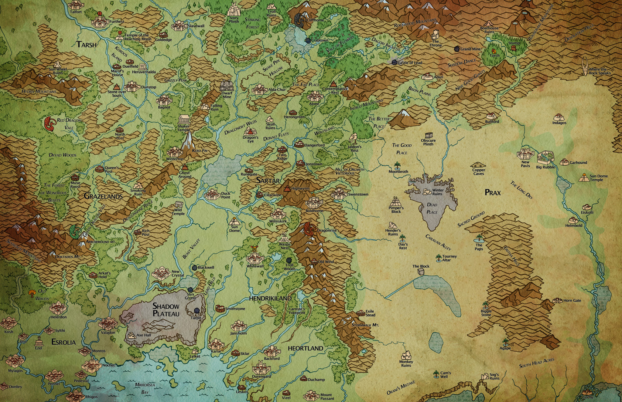 Draft Dragon Pass Map – The Well of Daliath