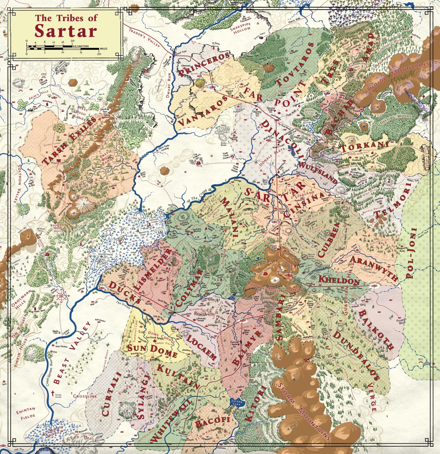 Tribes of Sartar Map, 1625-1626 – The Well of Daliath